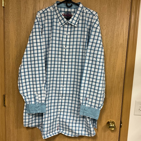 Robert Graham | Shirts | Robert Graham Blue And White Plaid Mens Shirt ...